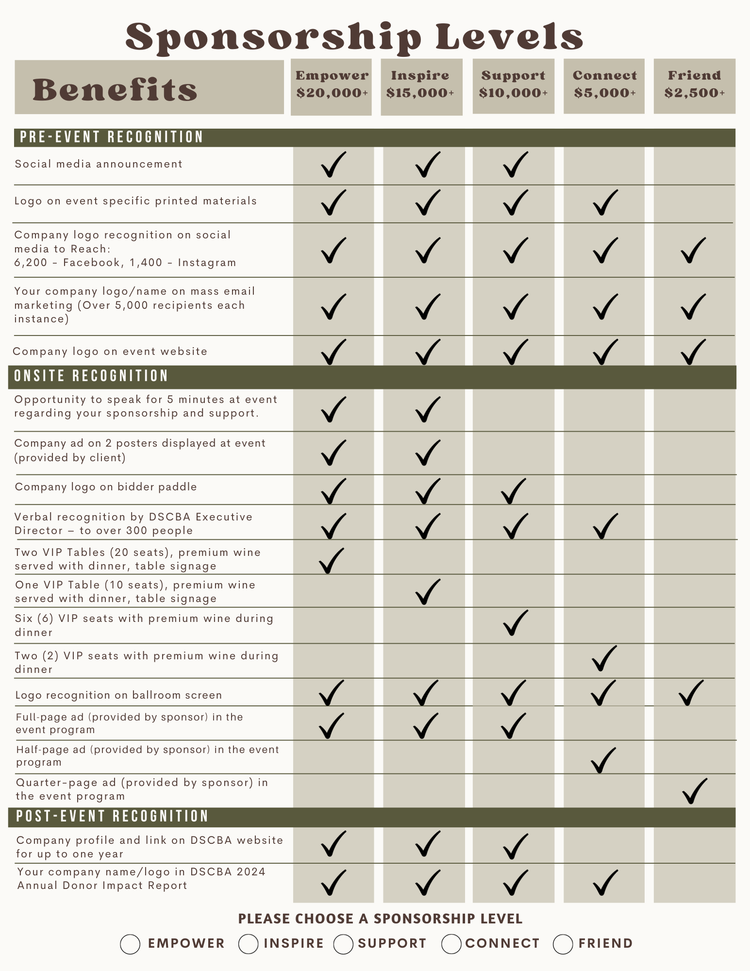 Down Syndrome Connection of the Bay Area - Annual Sponsorship Opportunities